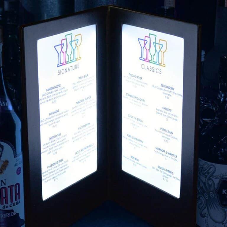 Backlit Menu Holder Led Menu Cover 2026 NegoLuz USA
