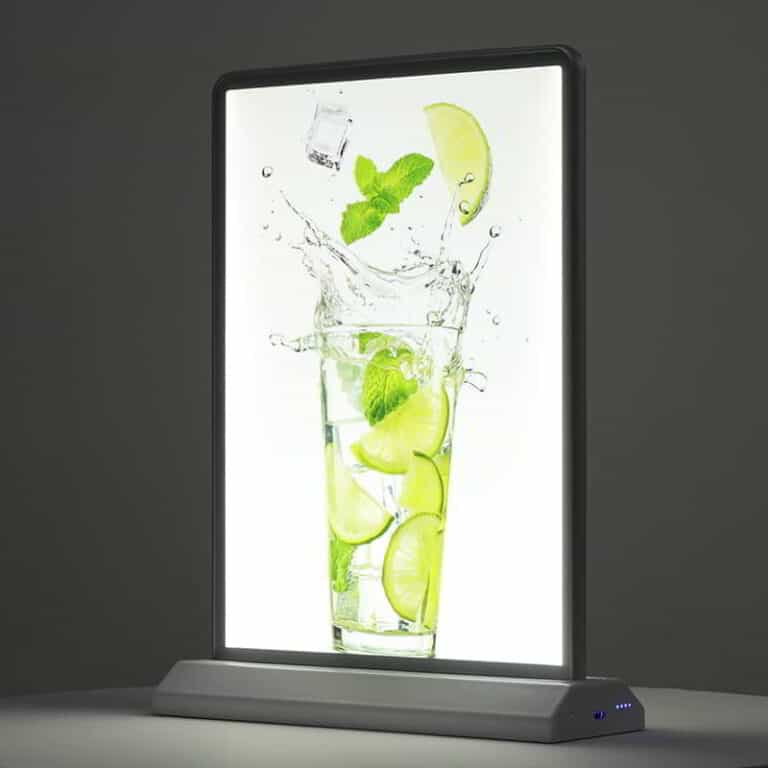 Tabletop Sign Holder Menu Backlit Illuminated 2025 NegoLuz USA